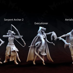 Serpent Characters Ideal for Tabletop Rpgs Dungeons and Dragons Mini ...