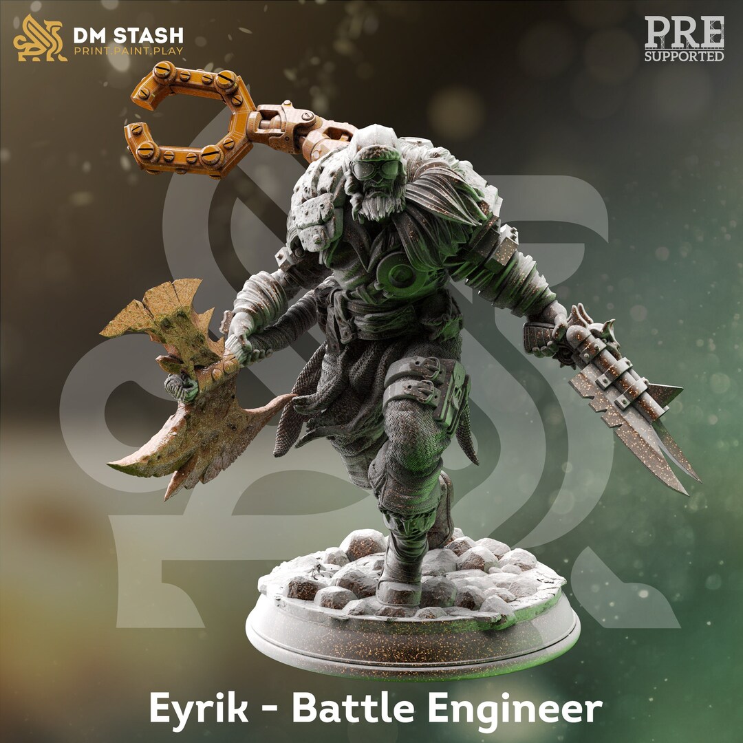 Eyrik - Battle Engineer | Premium Resin DND Miniature | Hand Cleaned ...