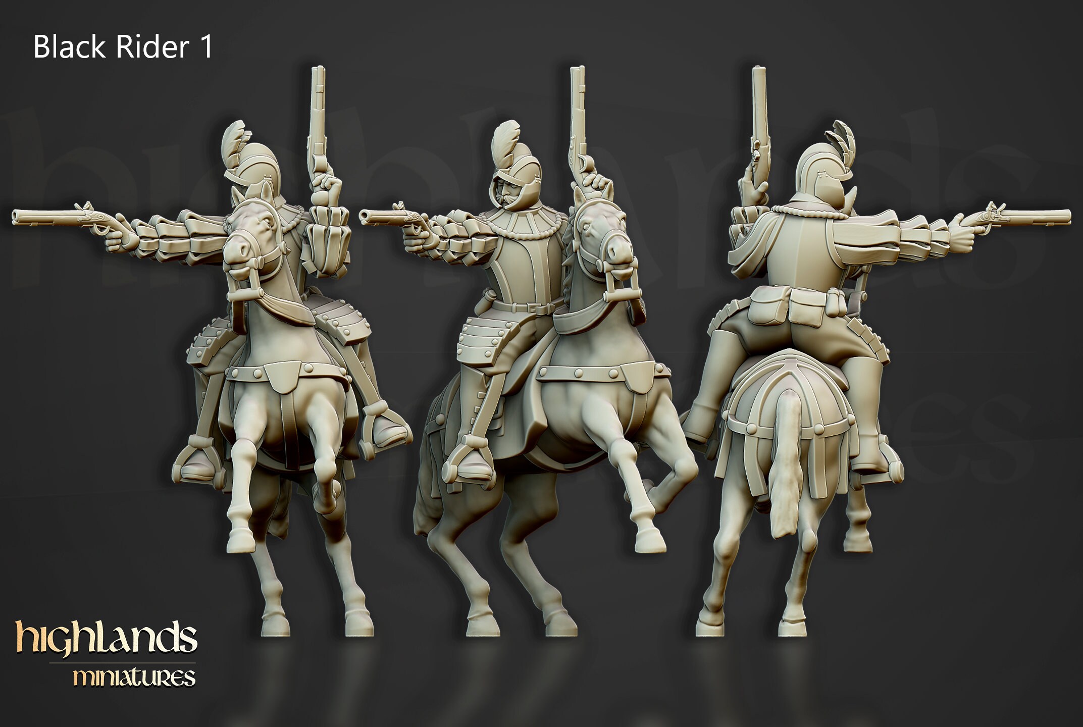 Black Riders 32mm / 28mm Ideal for Tabletop Rpgs - Etsy