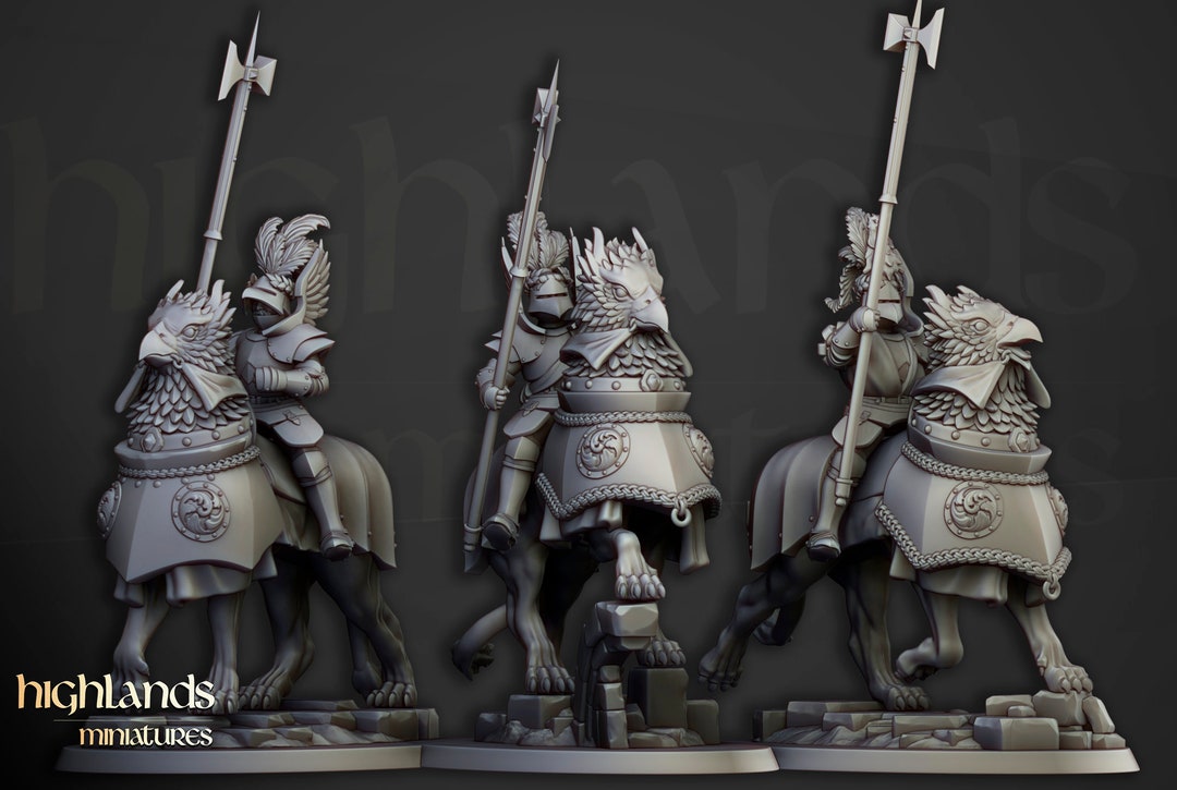 Griffin Knights | 32mm / 28mm | Ideal for Tabletop Rpgs | Dungeons and ...