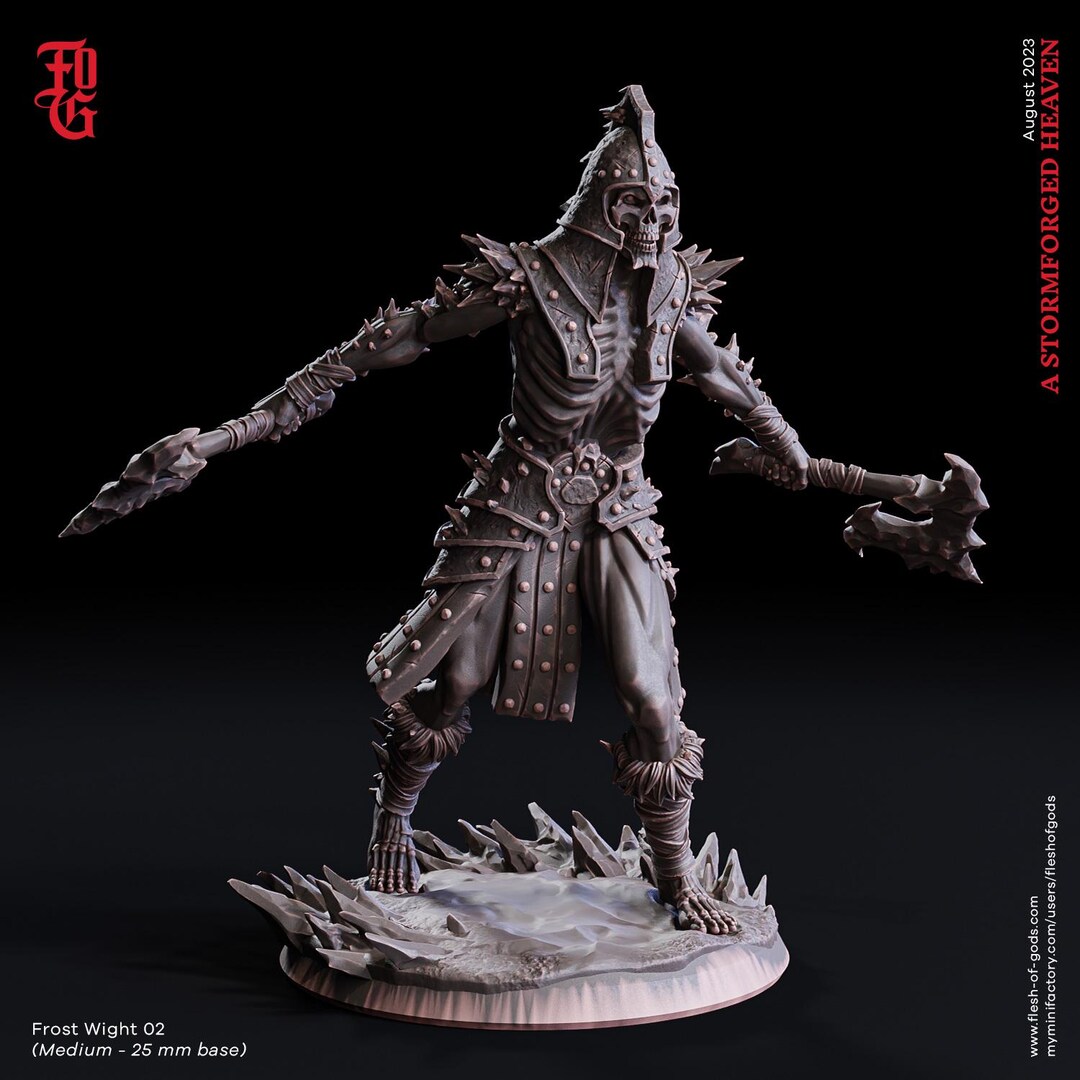 Frost Wight 02 | Premium Resin DND Miniature | Hand Cleaned | 28mm 32mm ...