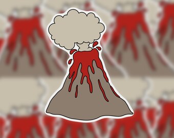 Volcano Sticker - Etsy