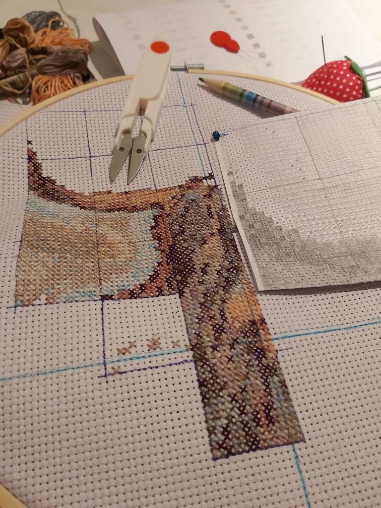 Highland Cow 'moo Munch' Cross Stitch Pattern Pdf Instant Download - Etsy