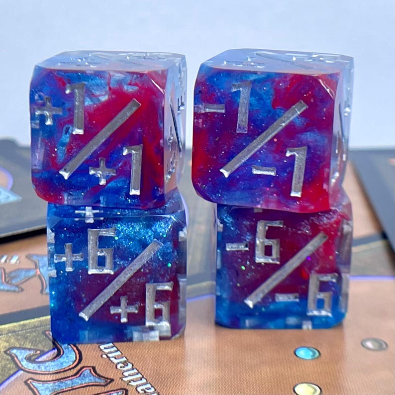 MTG Counter Dice - Set of 4 Dice - Handmade - Etsy