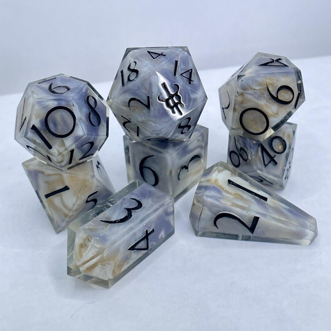 Granite Cores - Set of 8 Polyhedral Dice - Etsy