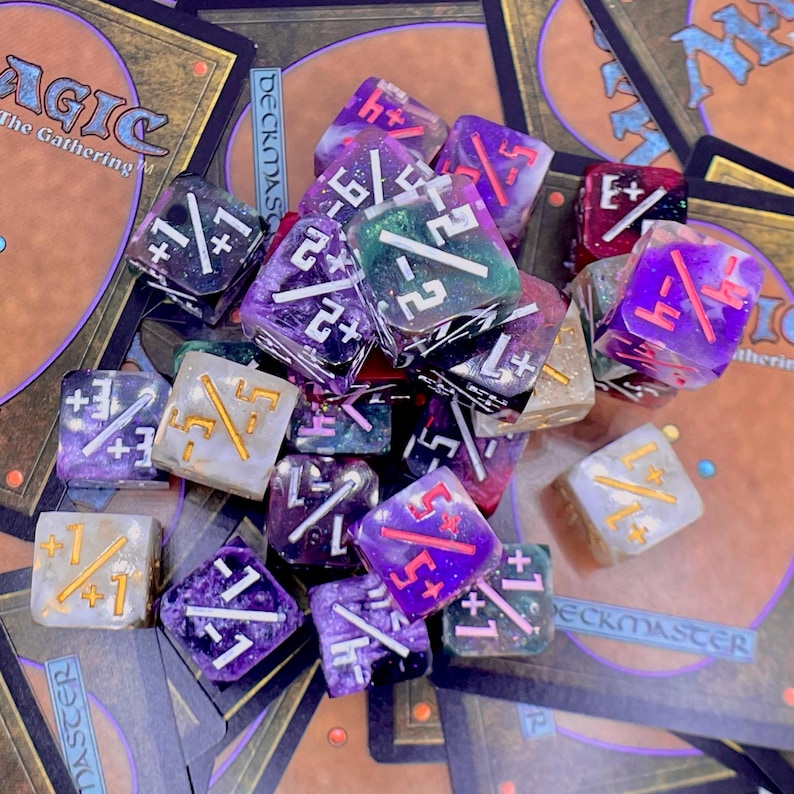 MTG Counter Dice - Set of 4 Dice - Handmade - Etsy