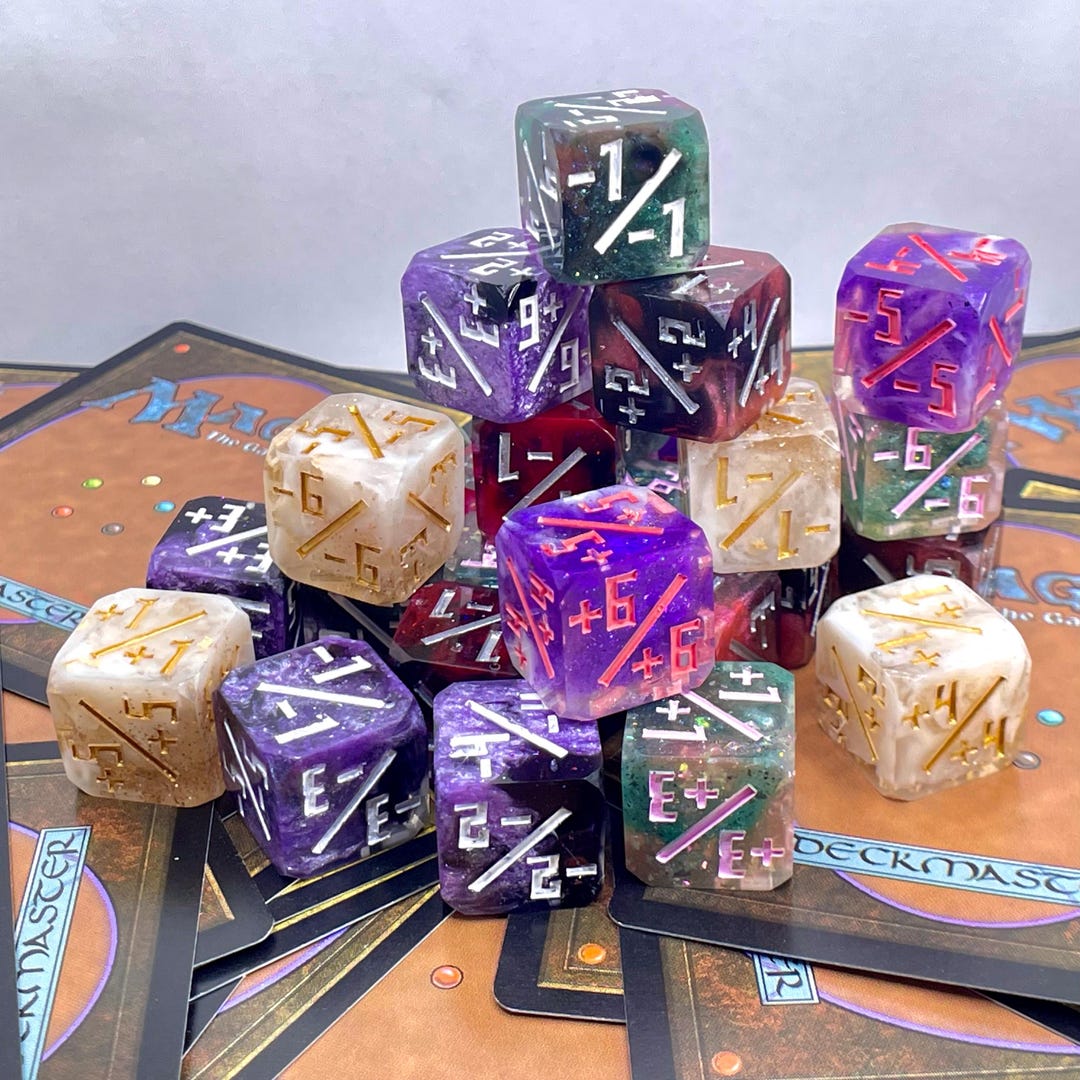MTG Counter Dice - Set of 4 Dice - Handmade - Etsy