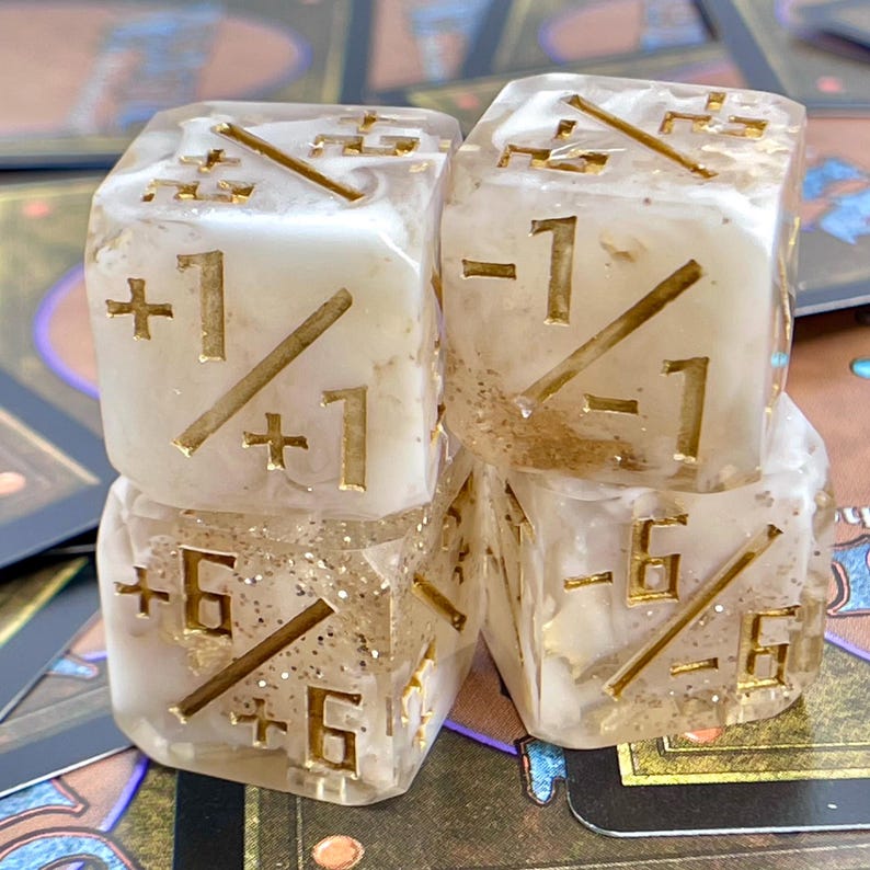 MTG Counter Dice - Set of 4 Dice - Handmade - Etsy