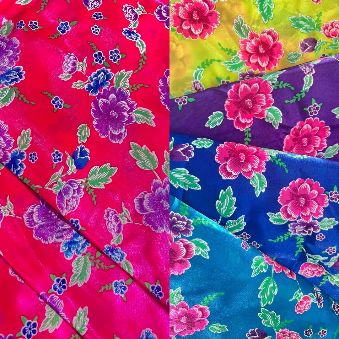 NEW PRINT Floral Thai Fabric, Ntaub Thai Li Loo, Hmong Fabric - Etsy