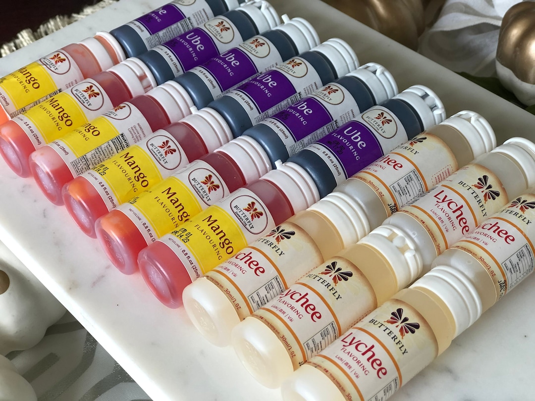 Butterfly Favor Extract Ube Pandan Strawberry Mango Asian Food Favoring ...