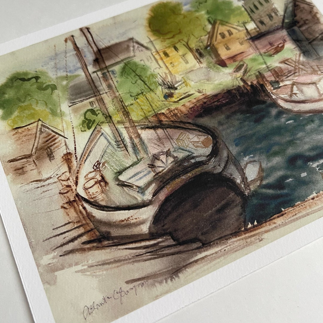 New England Primitive | Atlanta Sampson 5 X 7 Watercolor Giclée Print ...