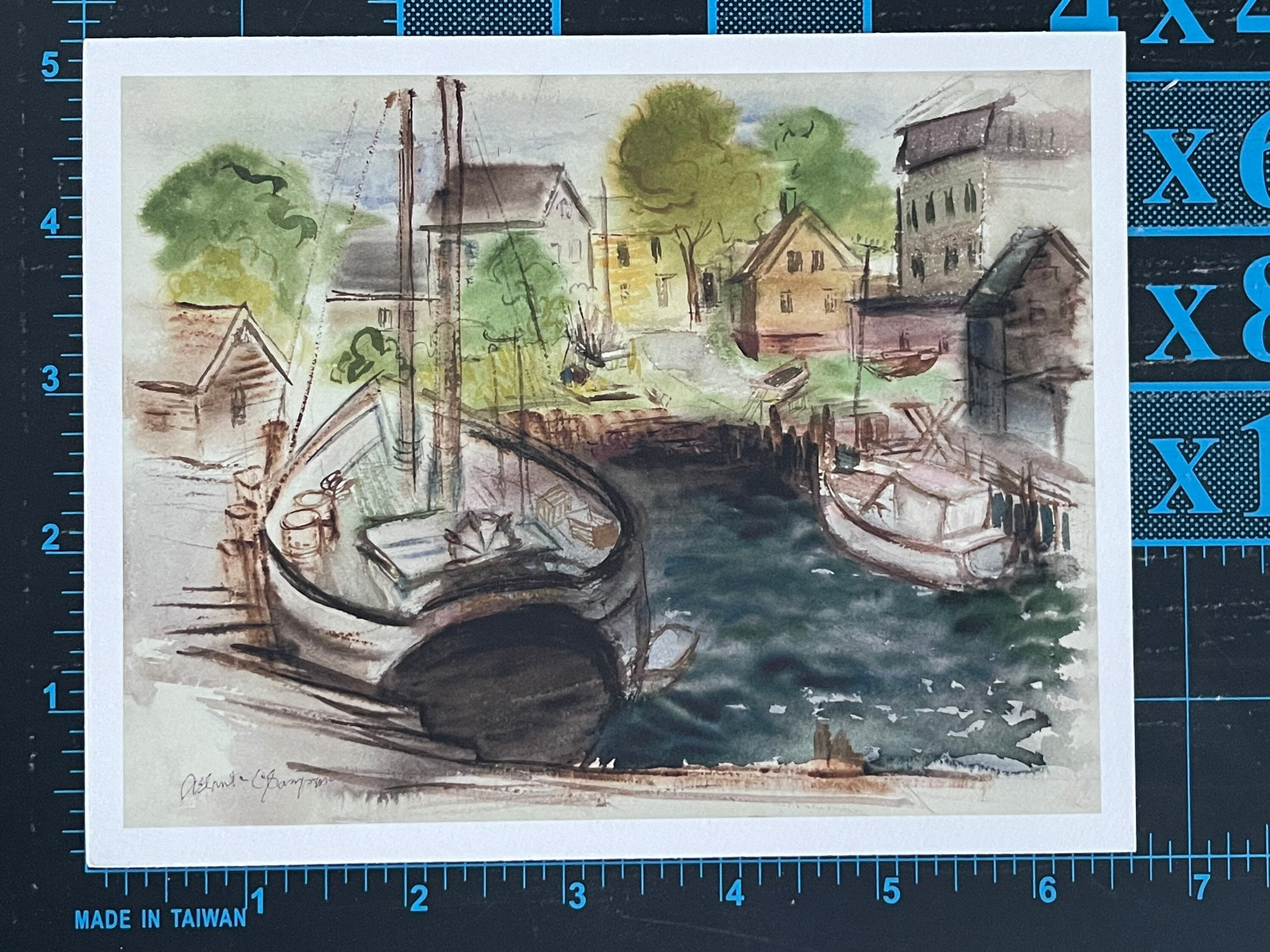 New England Primitive | Atlanta Sampson 5 X 7 Watercolor Giclée Print ...