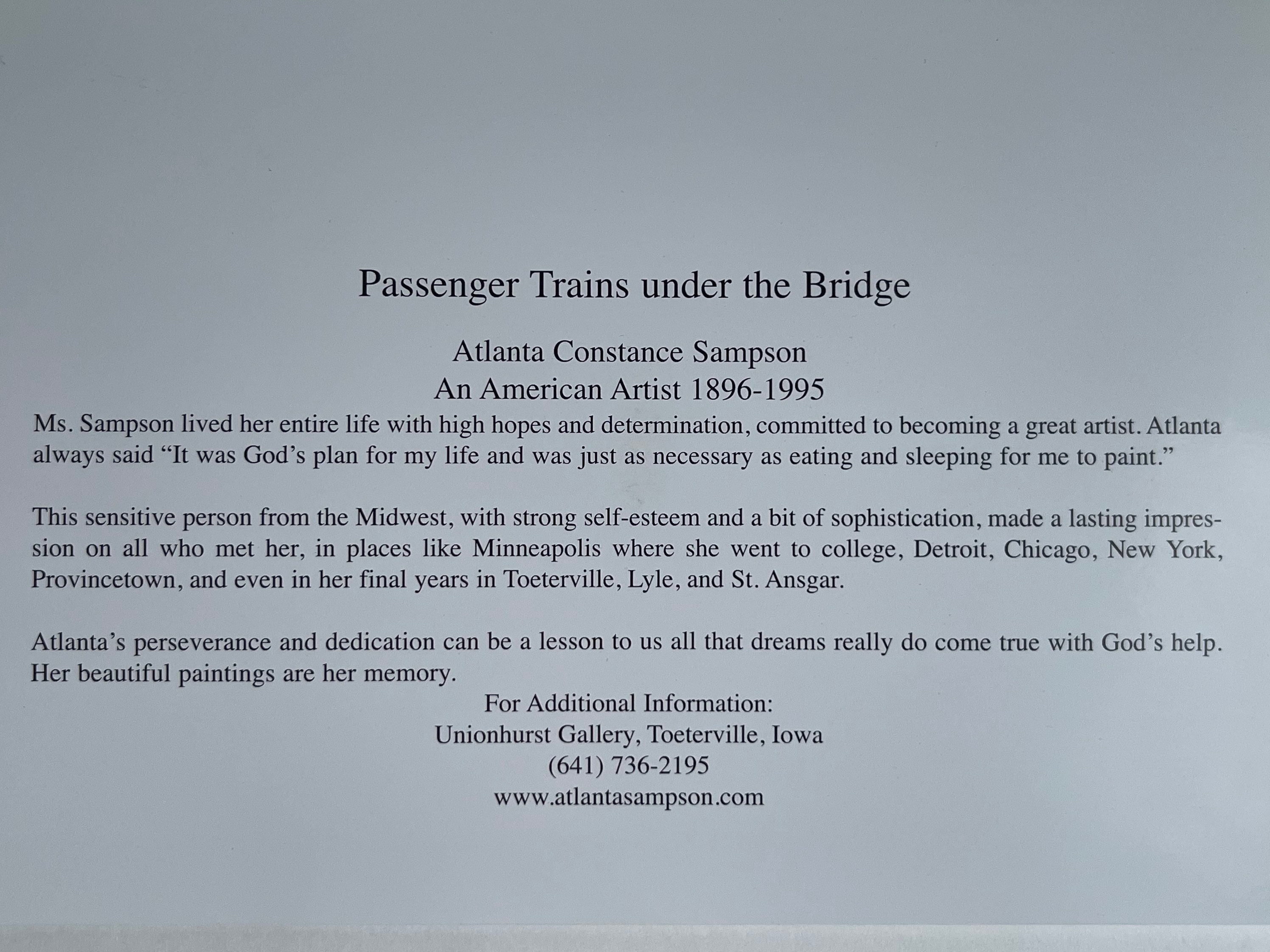 Tren de pasajeros / Atlanta Sampson Acuarela tarjeta interior en blanco ...