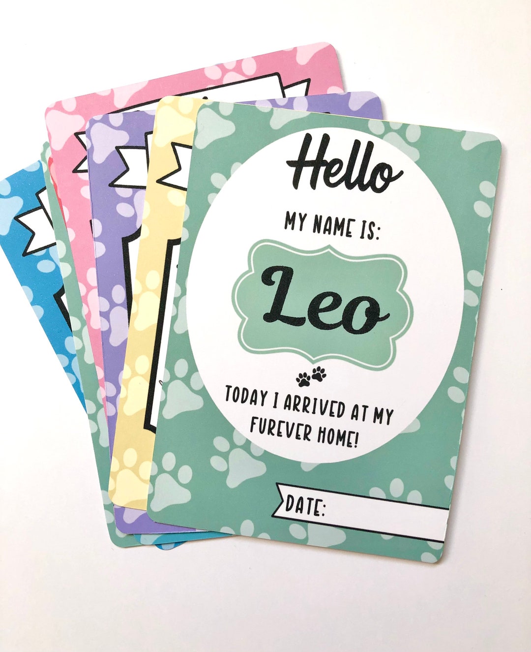 Personalised Puppy Milestone Cards, New Puppy, Milestone Cards, Dog ...