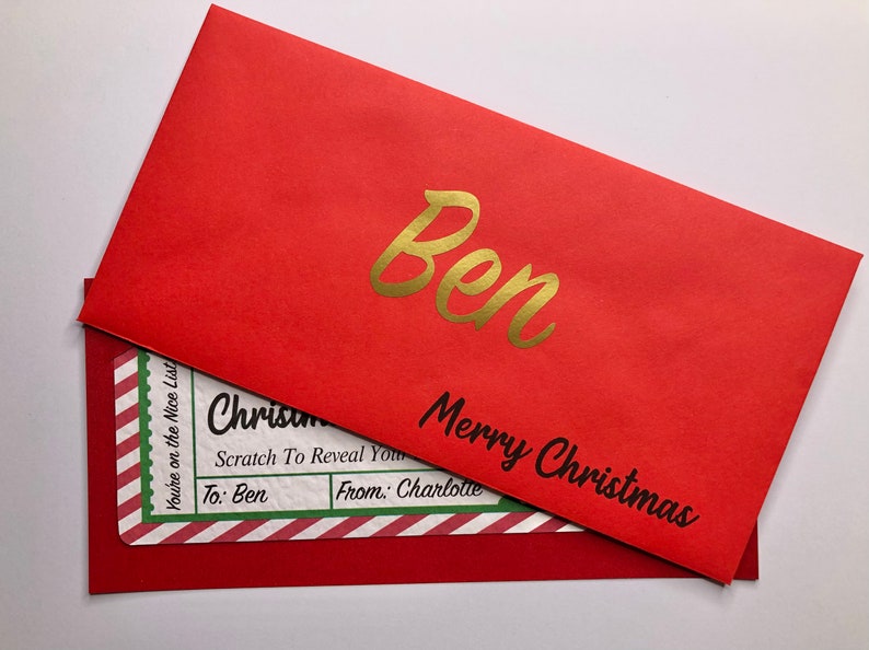Personalised Christmas Coupon Christmas Gift Card Surprise - Etsy