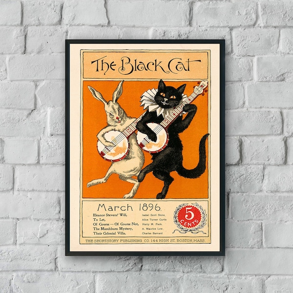 Cat Retro Poster Art - Etsy
