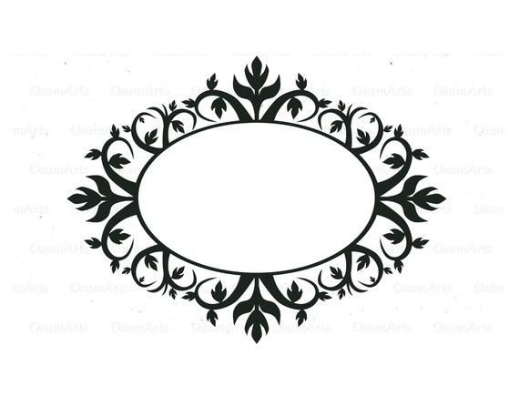 Fancy Oval Picture Frame