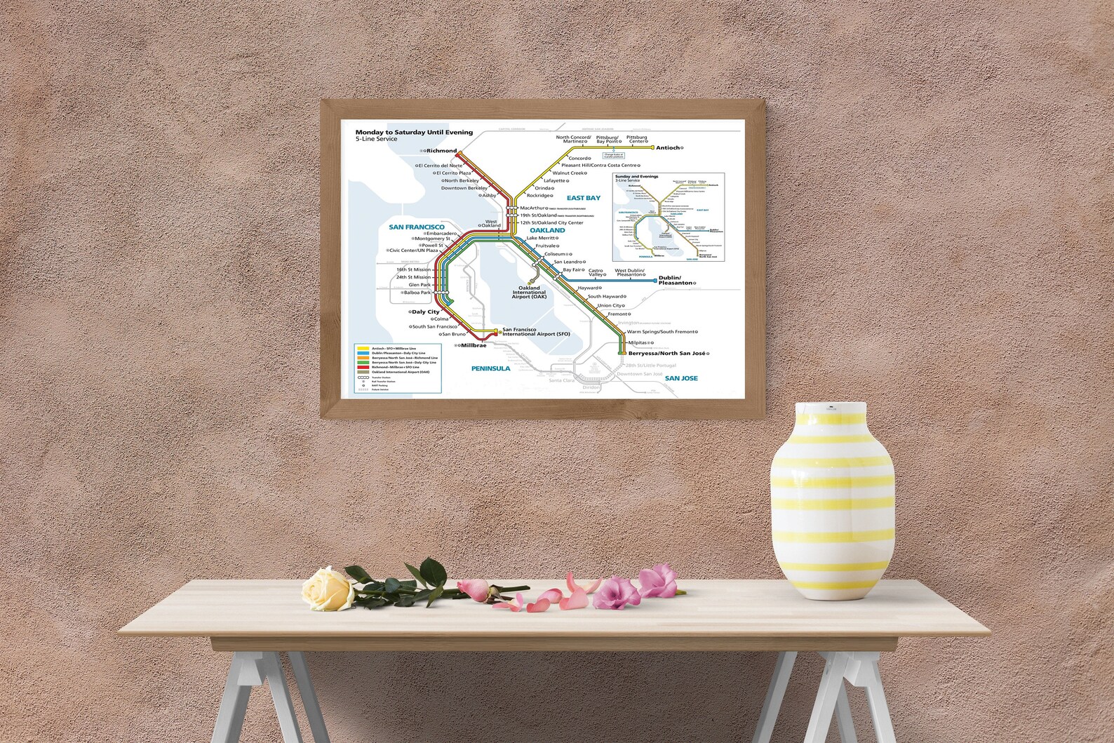 BART - Bay Area Rapid Transit Map 2023, Current BART Map, San Fransisco ...