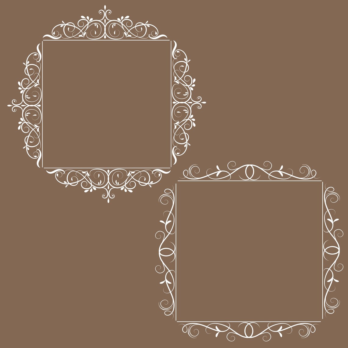Decorative Frame SVG Bundle Decorative Square Frame Svg - Etsy