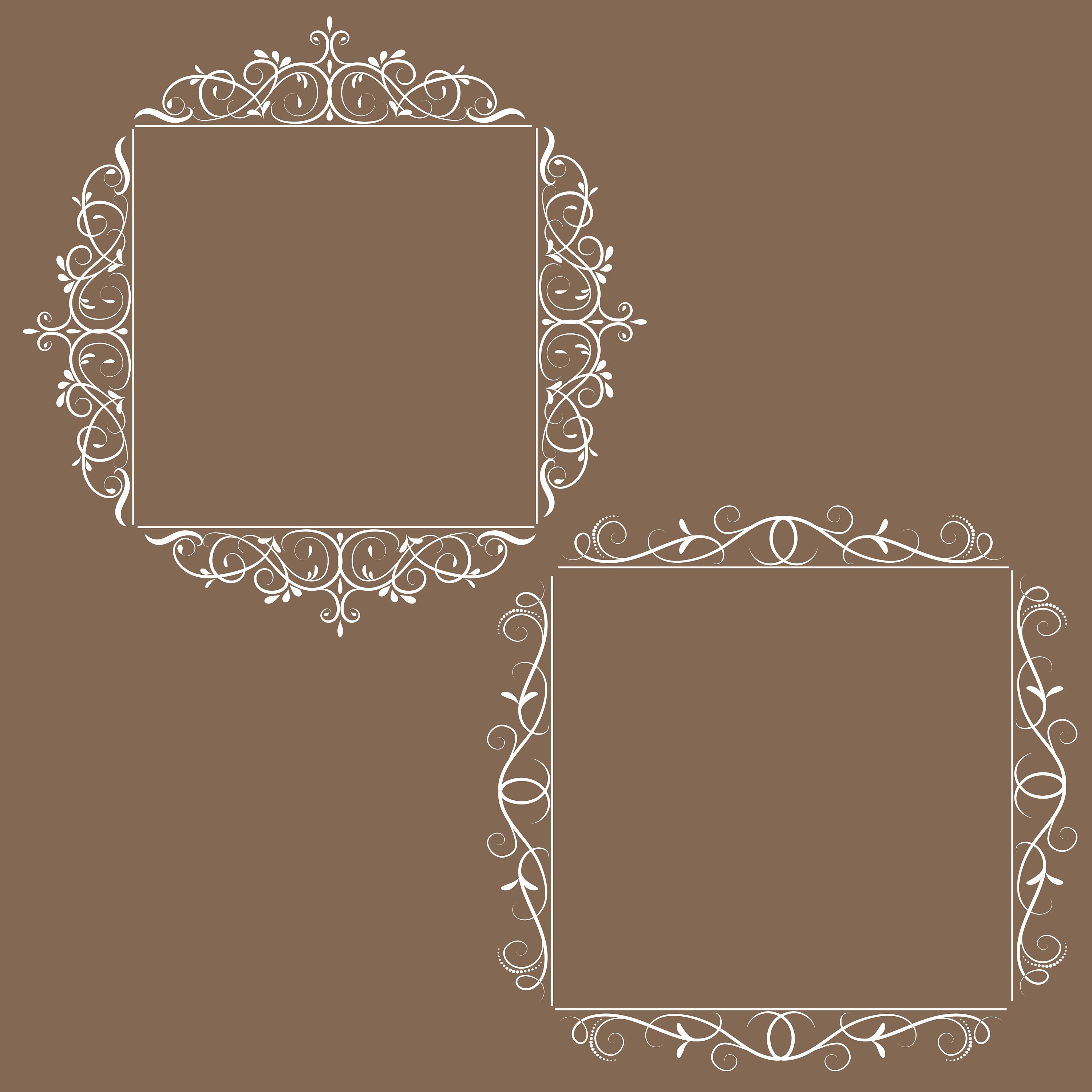 Decorative Frame SVG Bundle Decorative Square Frame Svg - Etsy