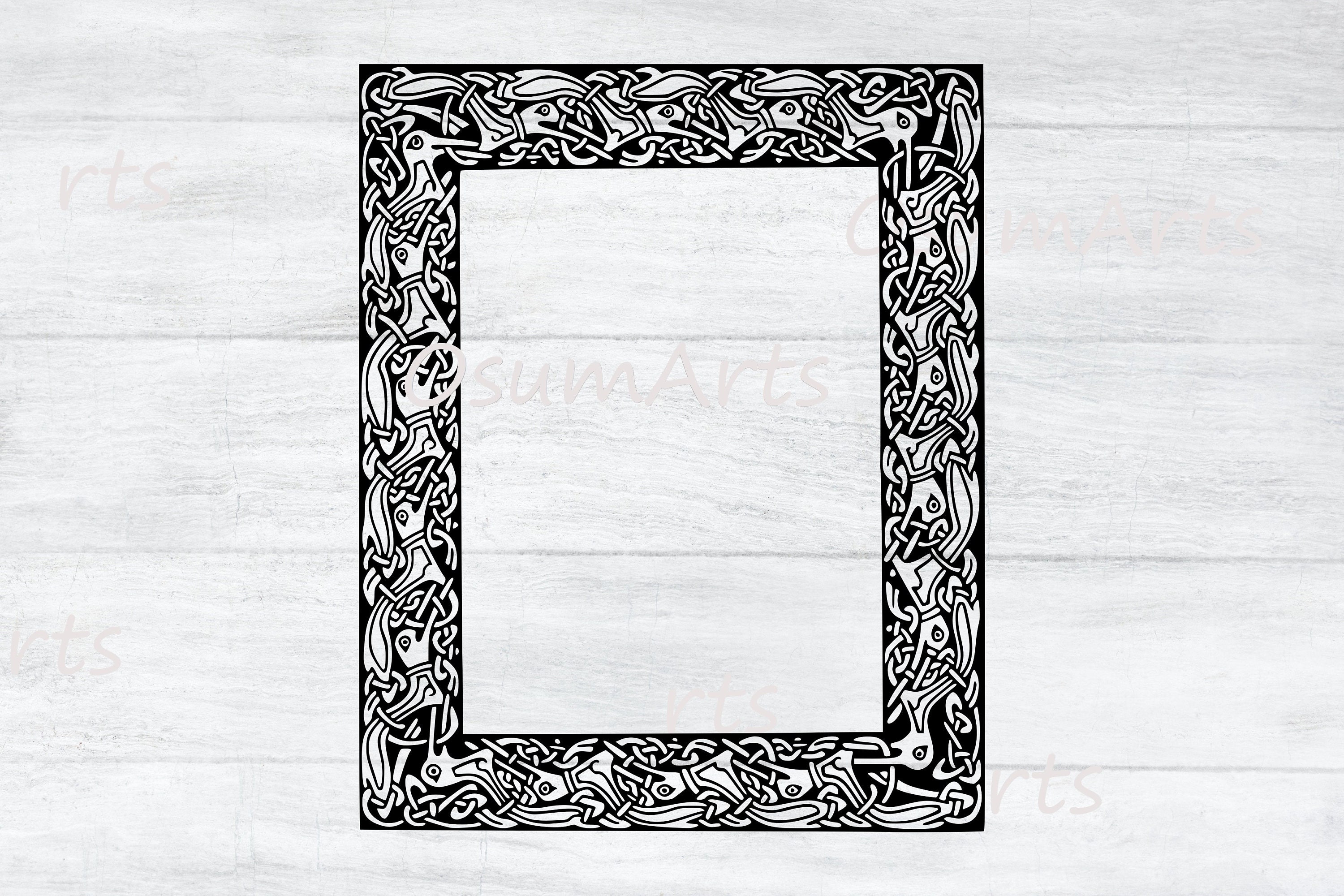 Knotwork Frame With Birds Knotwork Frame Vector Graphics - Etsy UK