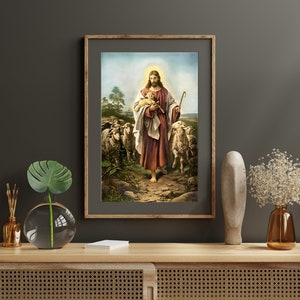Antique JESUS Print, Vintage Jesus Art 1887, Christian Décor, Jesus ...