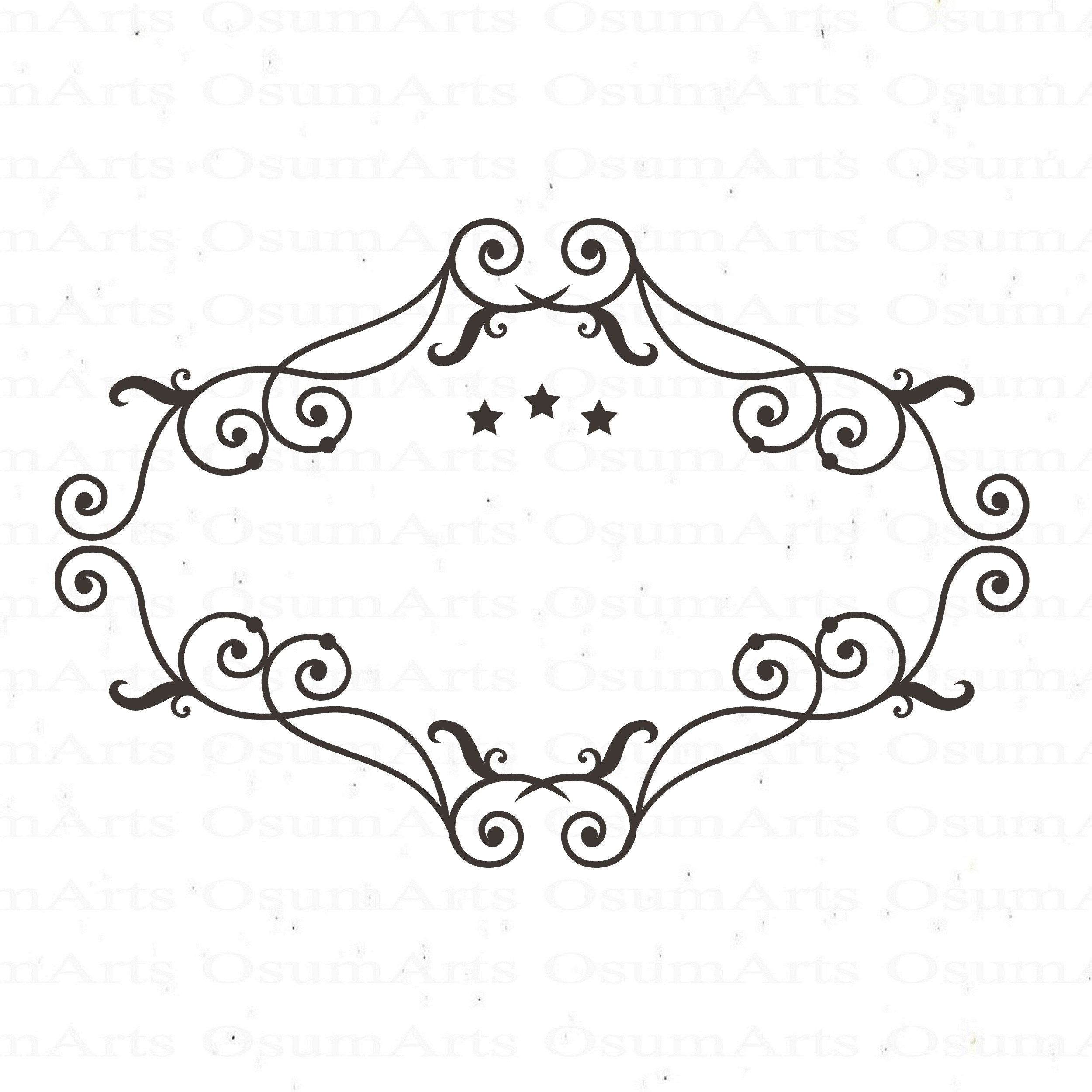 Vintage Decorative Frames SET of 9 Vintage Frames SVG Png - Etsy