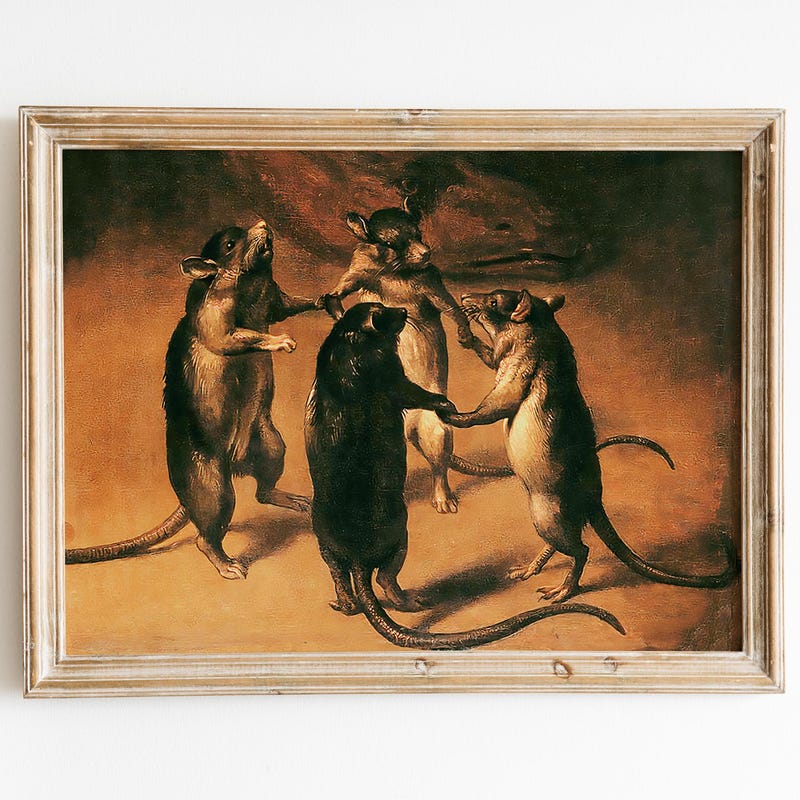 Rat Paintings Framed - Etsy