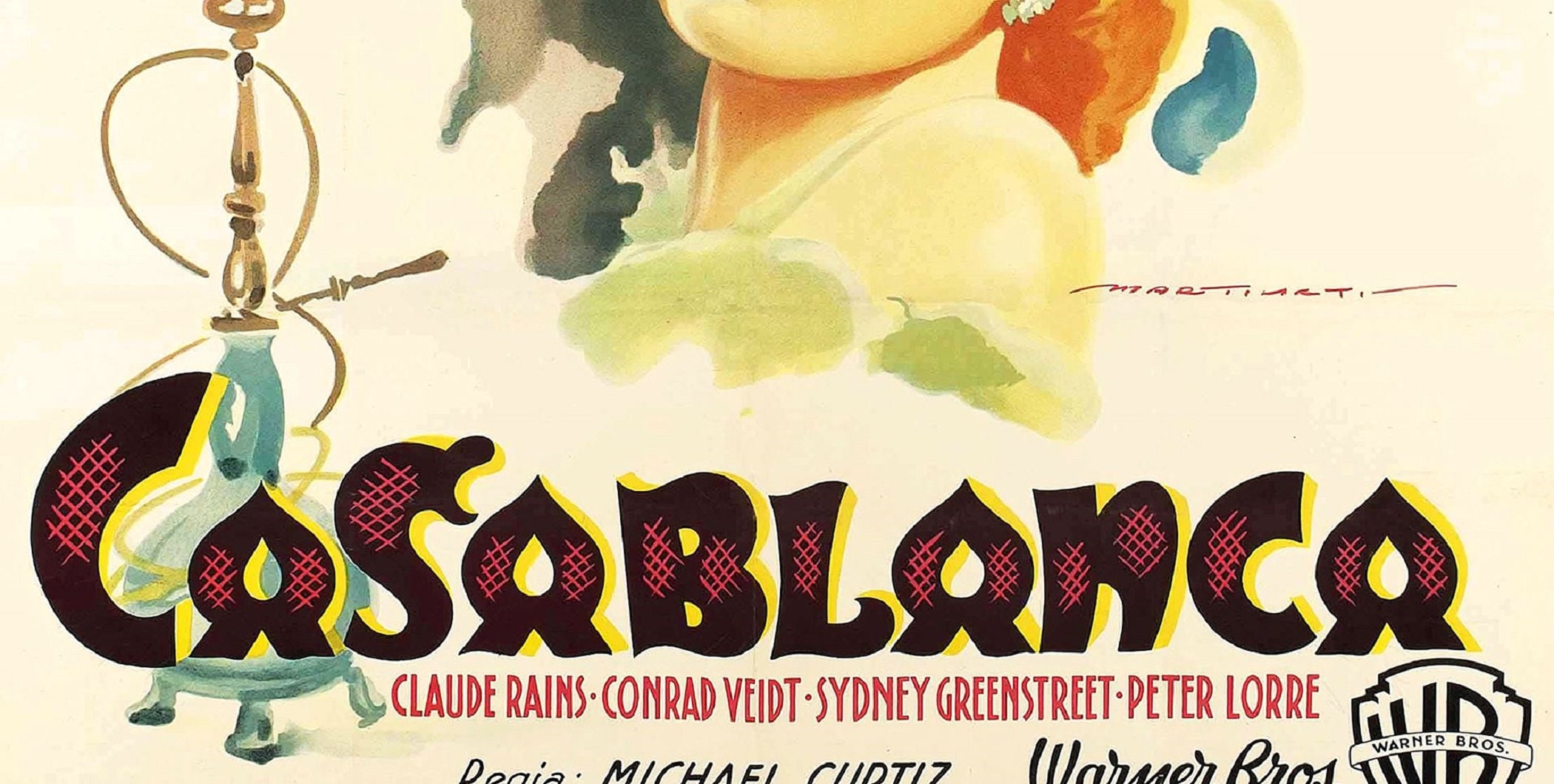 Casablanca Movie Poster 1942, Italian Casablanca Movie Poster sold by ...