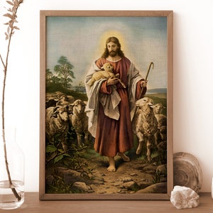 Antique JESUS Print, Vintage Jesus Art 1887, Christian Décor, Jesus ...