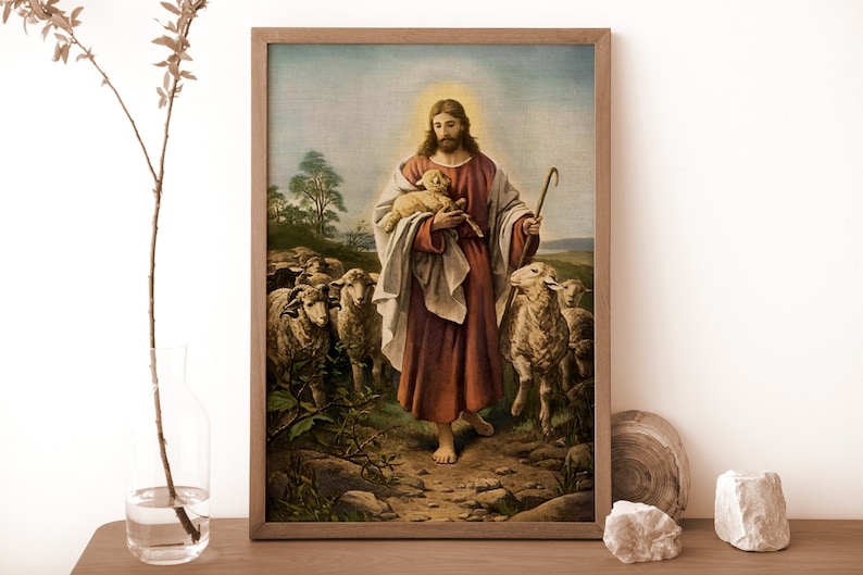 Antique JESUS Print Vintage Jesus Art 1887 Christian Décor - Etsy