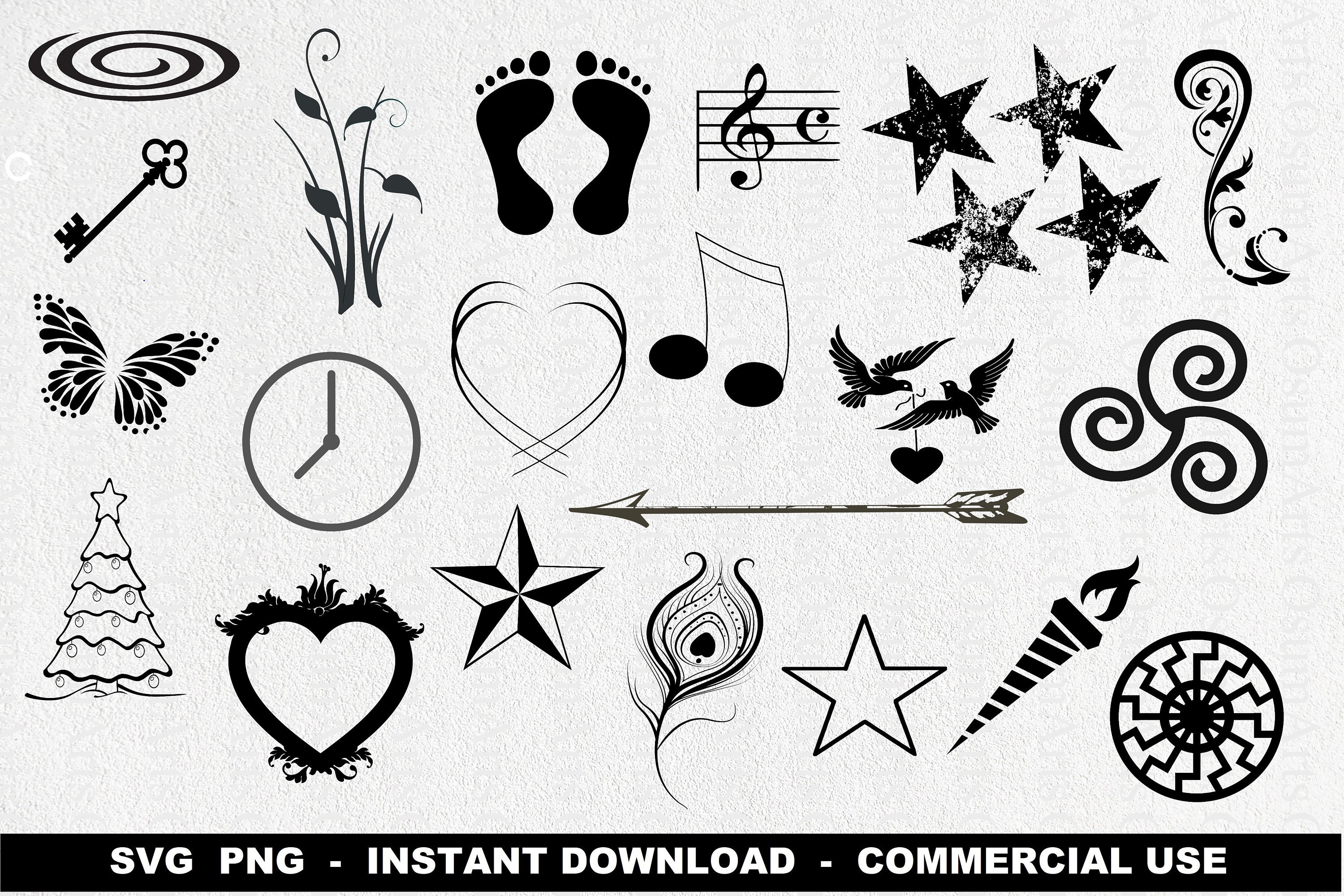 Design Elements SVG Bundle Clip Art Doodle Cut File Accent - Etsy