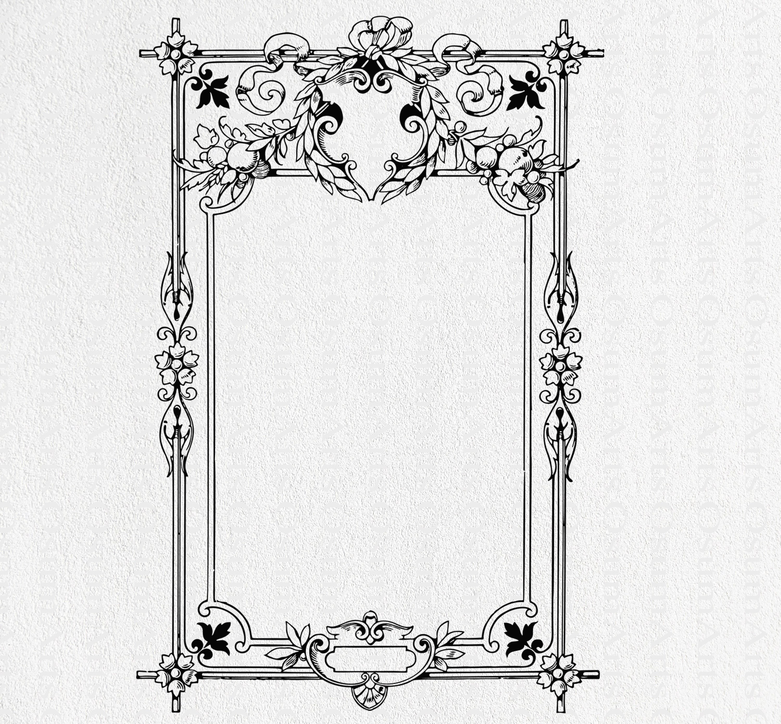 Vintage Victorian Floral Frame SVG, Vintage Frames SVG, Frame Clipart ...