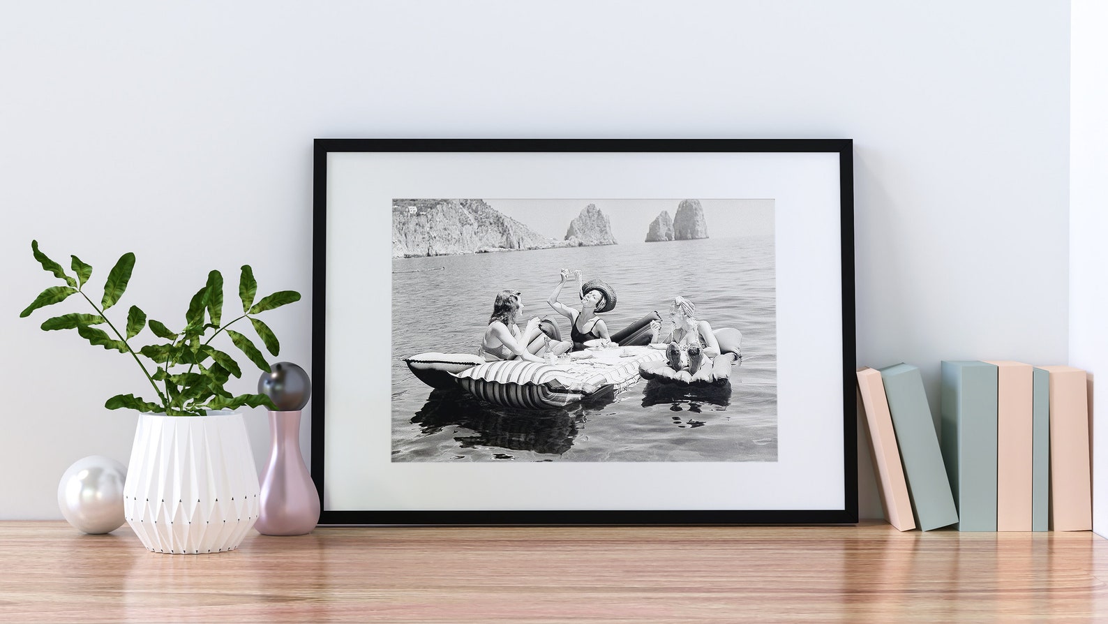 Luncheon Décor Floating Luncheon Three Young Women Eat - Etsy