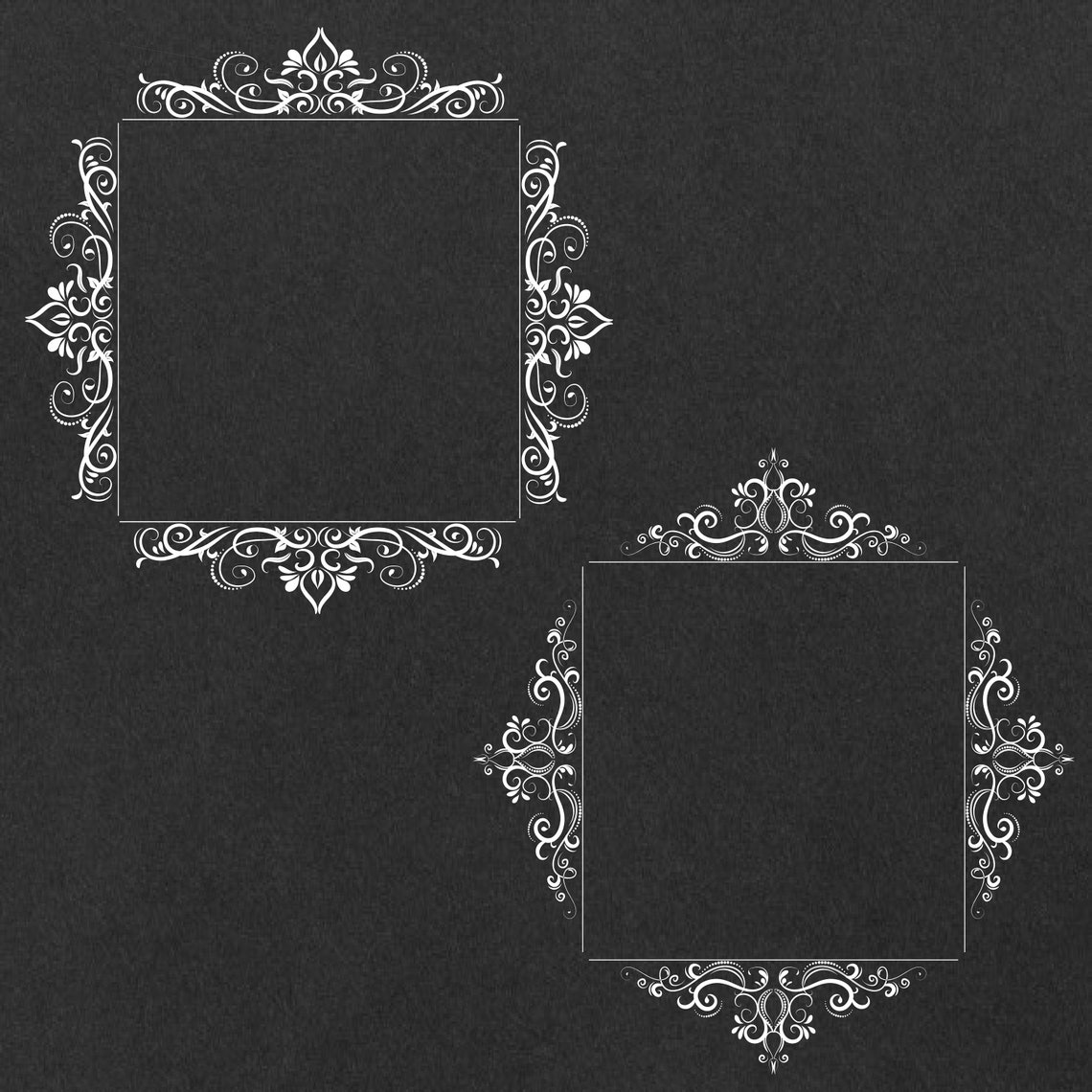 Decorative Frame SVG Bundle Decorative Square Frame Svg - Etsy