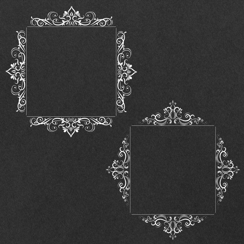 Decorative Frame SVG Bundle Decorative Square Frame Svg - Etsy