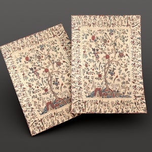 Antique Indian Textile Print, Vintage Kalamkari Tree of Life, Palampore ...