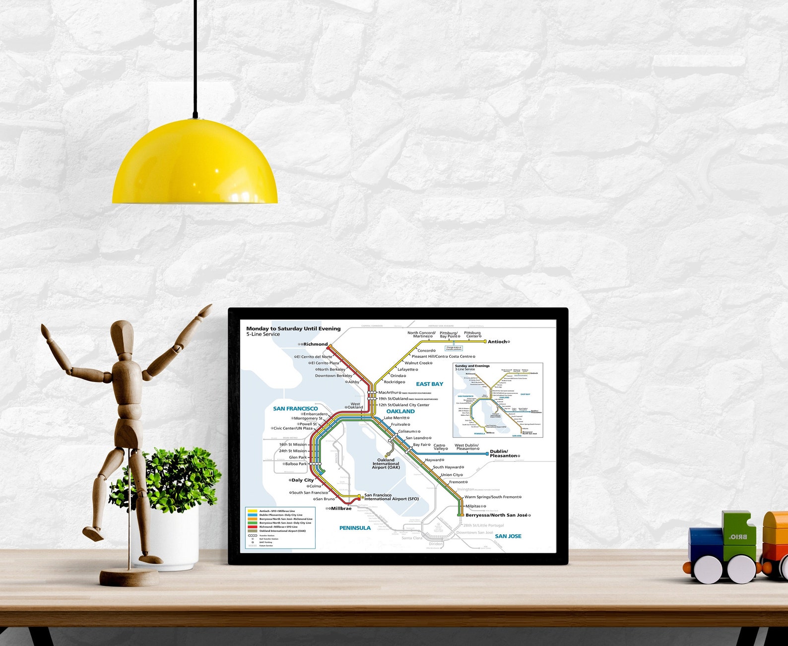 BART Bay Area Rapid Transit Map 2023 Current BART Map San - Etsy