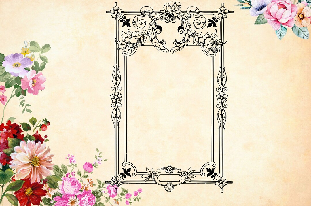 Antique Decorative Frame SVG, Vintage Frames SVG, Vector Ornate ...