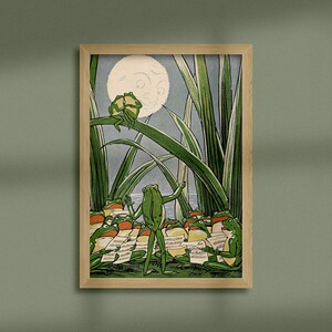 Original Vintage Frog Concert Poster, Singing Frog Chorus Poster, Retro ...