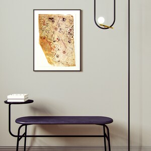 Ancient Piri Reis World Map, Ottoman Empire Map, Antique World Map ...