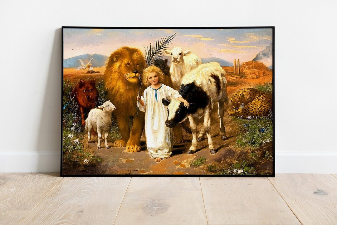 The Peace 1896 Painting by William Strutt - A Little Child Shall Lead ...