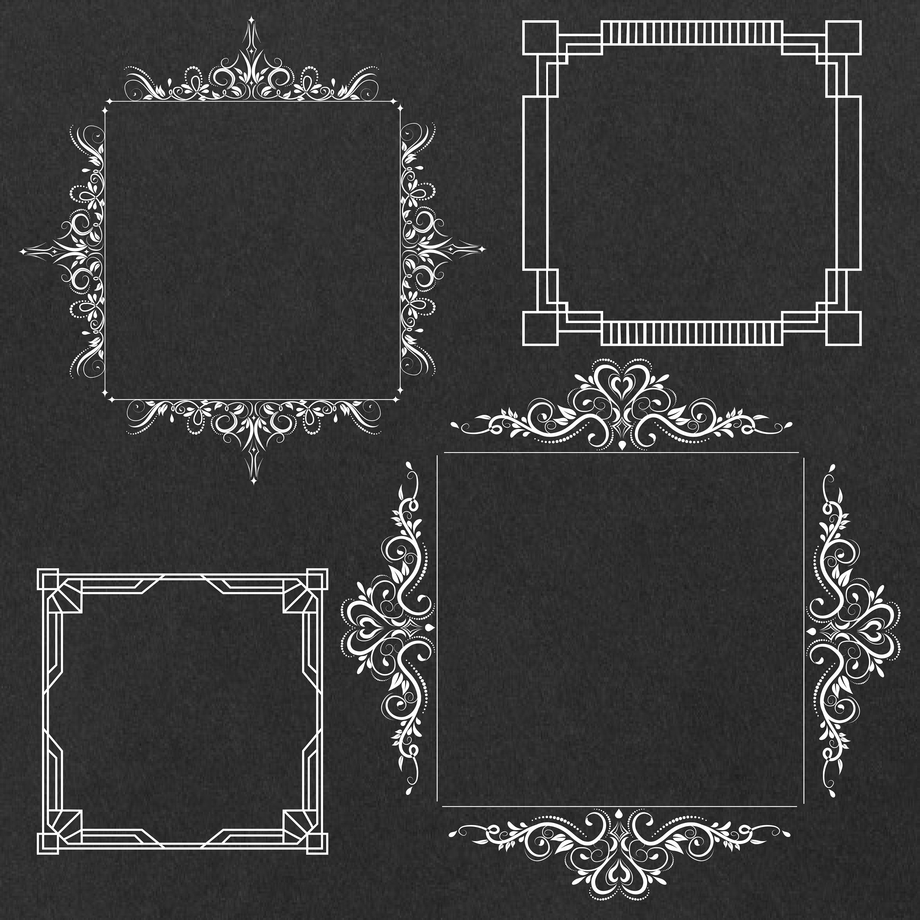 Decorative Frame SVG Bundle Decorative Square Frame Svg - Etsy
