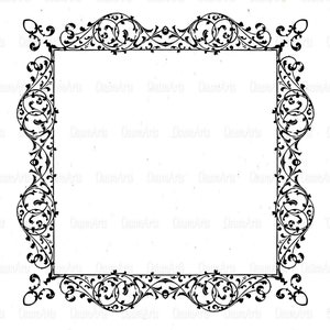 Vintage Square Decorative Frame SVG, Digital Download, Vintage ...