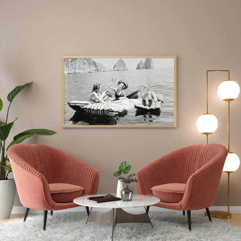 Luncheon Décor Floating Luncheon Three Young Women Eat - Etsy