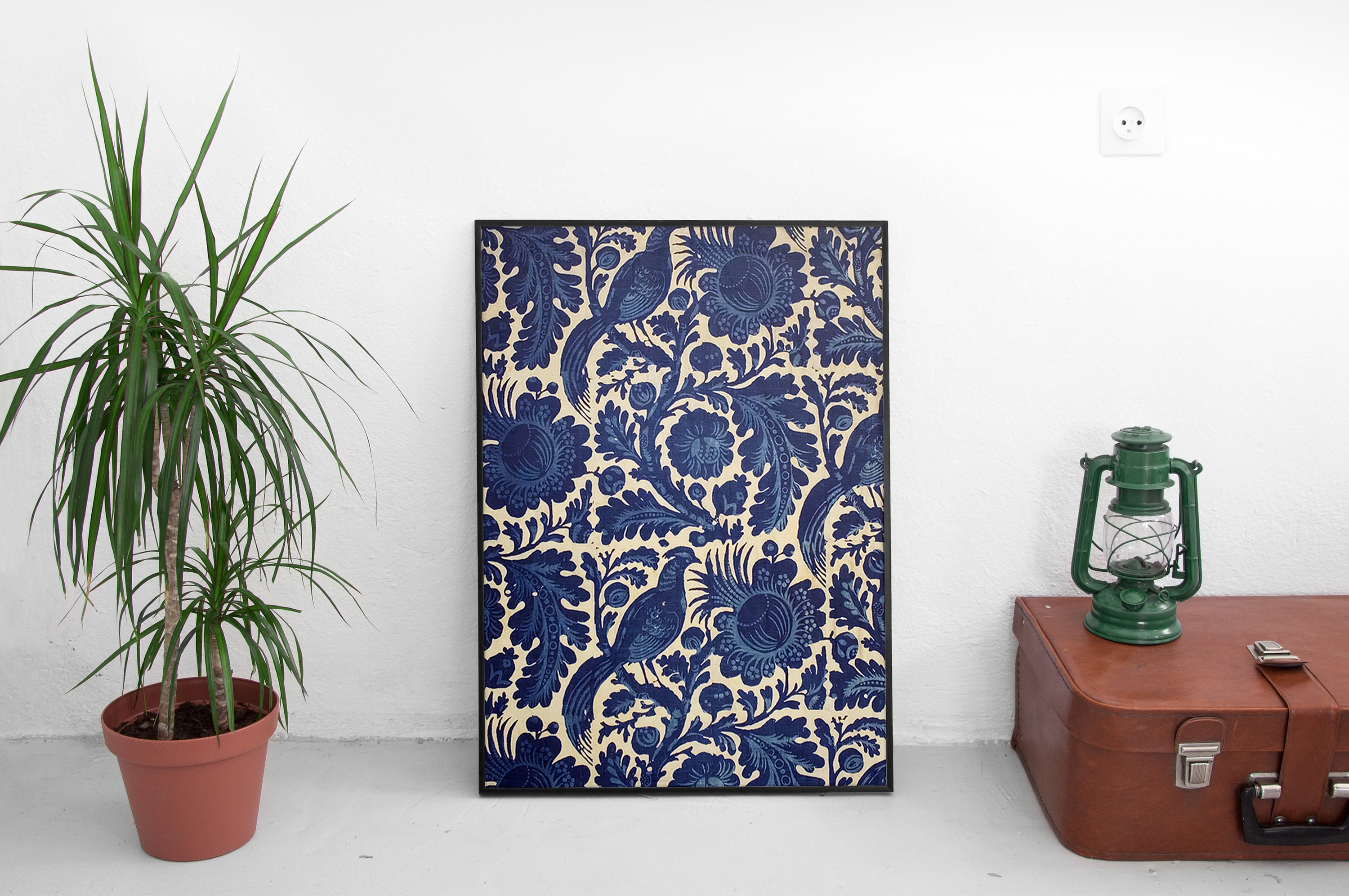 Indigo Art Set of 3, Indigo Wall Art, Indigo Blue Decor, Indian ...