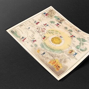 The Pilgrim's Progress Map 1850 Print, the Road From the City of ...