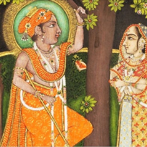 Antique Gopi Krishna Painting C.1770, Indian Folk Art, Pichwai ...