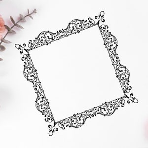 Vintage Square Decorative Frame SVG, Digital Download, Vintage ...