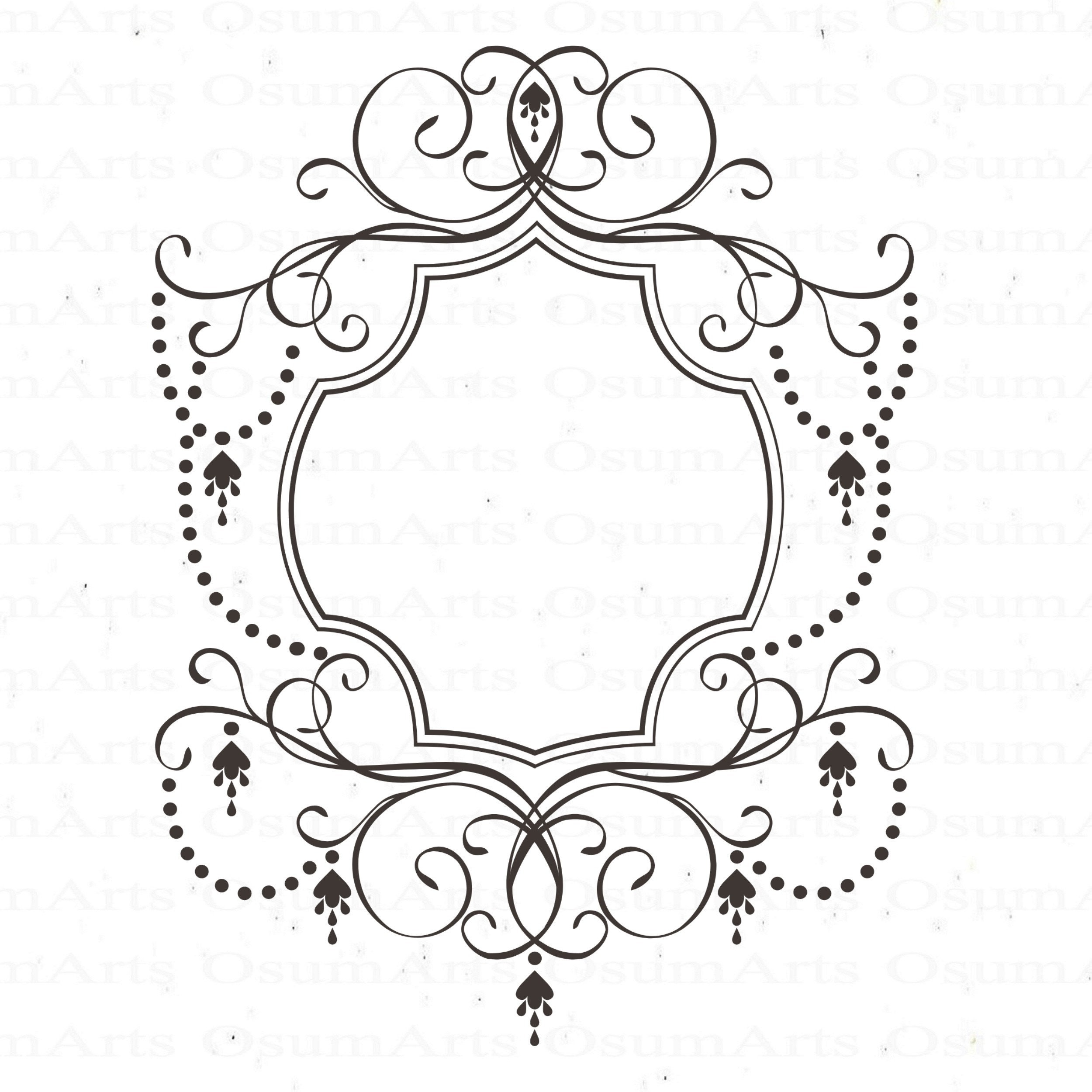 Vintage Decorative Frames SET of 9 Vintage Frames SVG Png - Etsy